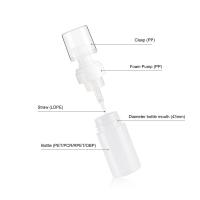 China 100ml White PET Plastic Foam Bottle with PP Foam Pump and Cap for Custom Eyelash Cleaner for sale
