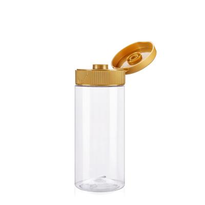 China 200ML PET Food Grade Empty Honey Jars Bottles Plastic Honey Dispenser With Lids for sale