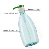 China 550ml 18.3oz PET Plastic Empty Shampoo Bottle with Pump Dispenser Turquoise for sale