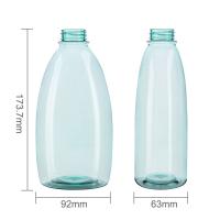 China 550ml 18.3oz PET Plastic Empty Shampoo Bottle with Pump Dispenser Turquoise for sale