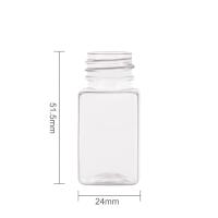 China Square Mini 15ml PET Plastic Bottle Container with Screw Cap 20/410 for sale