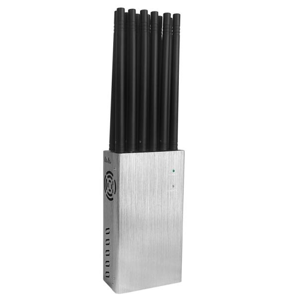 Signal Blocking Portable Cell Phone Signal Jammer For 2G 3G 4G 5G GPS Wifi 12 Antennas