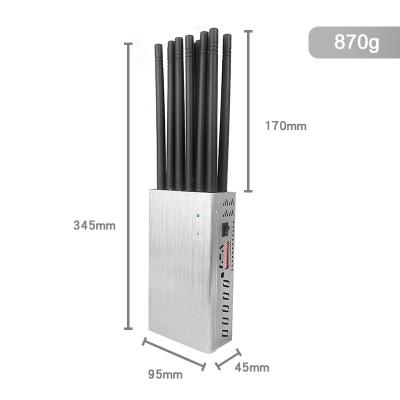 China Custom RF Signal Blocker 2 3 4 5G WiFi GPS VHF UHF Mobile Cell Phone Signal Jammer for sale