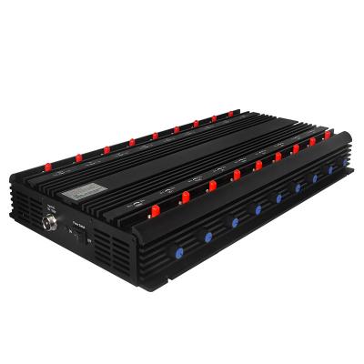 China 18 Channel Desktop RF Signal Jammer Cell Phone Signal Blocker Scrambler Isolator for sale