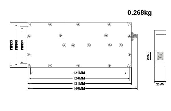 5.8GHz 5700-5900MHz RF Power Amplifier Module 30Watt For Signal Jammer Assembly