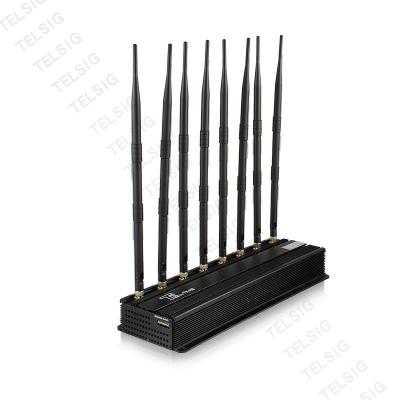 China Tischplattendes 8 Antennen-Störsender-5 - 20 Meter drahtlose Signal-Blocker- zu verkaufen