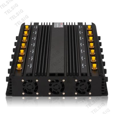 China 14 Channel Desktop Wireless Signal Jammer For Cell Phone 2 3 4 5G VHF UHF Lojack GPS WiFi for sale