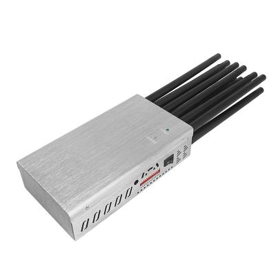 China Portable Shield Cell Phone 2G 3G 4G 5G Jammer 12 Channel Signal Jammer GPS VHF UHF GSM WiFi Signal Blocker for sale
