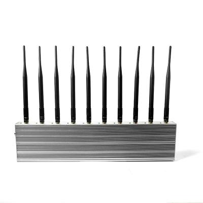 China GSM CDMA Wireless WIFI Phone GPS 10 channel 5G Signal Jammer for sale