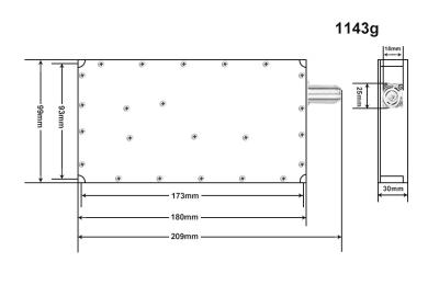 中国 RFドローン信号妨害モジュール 高電力 300W 400MHz 6000MHz アダプター付き 販売のため