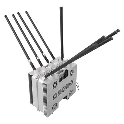 China 1km 10 Channel 433mhz 868mhz 2.4ghz 5.8ghz Drone Jammer Integrated Detection Device for sale