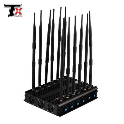 中国 12のチャネルのWiFi信号の妨害機の外部アンテナはGPSの電話信号のブロッカーをカスタマイズした 販売のため
