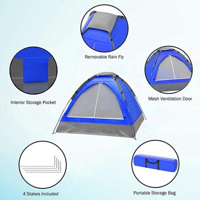Cina tenda Backpacking di strato di 147cm x di 198cm di evento della tenda della persona all'aperto doppia del peso leggero 2 in vendita