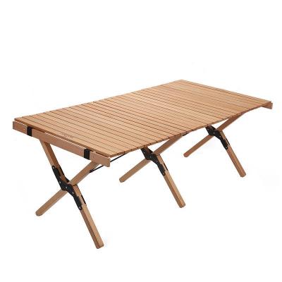 Cina Il BARBECUE piegante all'aperto portatile della Tabella di picnic della spiaggia di 60CM X di 120 rotola sulla piegatura di legno in vendita