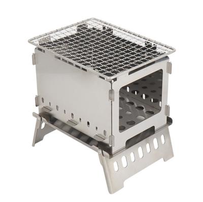 Cina Stufa di campeggio bruciante di legno piegante antivento portatile della griglia 1.2KG della stufa del BARBECUE SUS304 in vendita