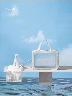 Cina Il portatile trasparente impermeabile della borsa dell'articolo da toeletta di viaggio del PVC compone l'organizzatore Cosmetic Case in vendita