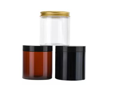 China Tarros plásticos Amber Black del top del tornillo de los envases del exfoliante corporal del logotipo 120ml de Silkprinting en venta