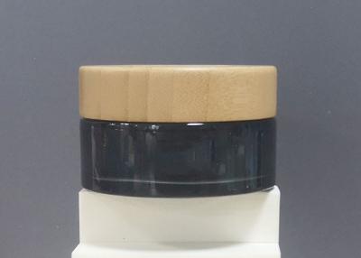 Cina contenitori vuoti del burro del corpo del barattolo cosmetico di vetro di bambù di 50ml 100ml con la scatola di carta in vendita