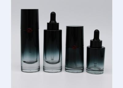 China Zwarte 30ml 1 Ons Lege Kosmetische Flessen Navulbaar met Glaspipet Te koop