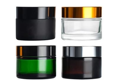 Cina I vasi cosmetici 5-200gram di vetro di alluminio del cappuccio hanno glassato il barattolo crema cosmetico in vendita