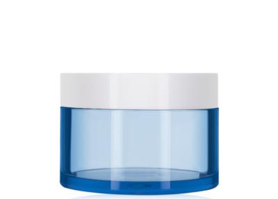 China SGS Blue 8 Oz Plastic Cosmetic Jars 250ml Skin Care Cream Packaging for sale