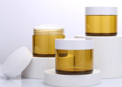 China Desgaste que resiste los envases amarillos de la loción de mano del tarro cosmético plástico de la categoría alimenticia 50g en venta