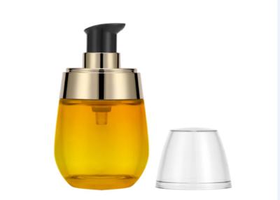 Cina Imballaggio cosmetico giallo a perfetta tenuta su ordinazione della lozione della bottiglia della pompa 30ml in vendita