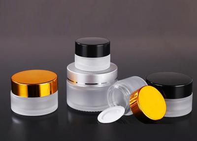 Cina La crema di fronte di vetro di vetro glassata dei contenitori 30g di trucco stona l'ampia bocca in vendita