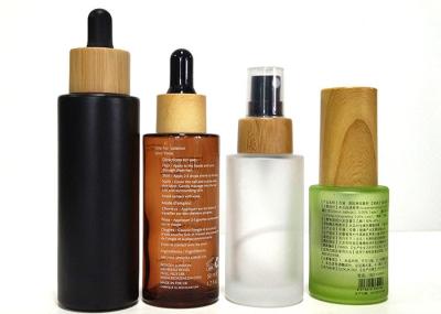 Cina Il contagoccia di vetro d'imballaggio cosmetico della metropolitana di carta vuota imbottiglia 2oz nero in vendita