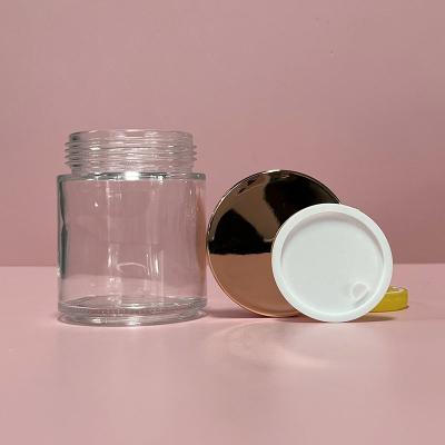 China Color painting 200g Glass Jars Frosted Transparent Glass Container Non Leakage zu verkaufen