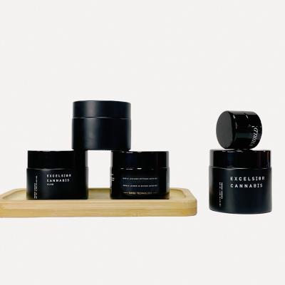 Cina 30ml 50ml Cosmetic Cream Container Glass Cream Jars Silkscreen Printing in vendita