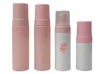 Cina la bottiglia d'imballaggio del fronte 150ml dello sciampo rotondo rosa della mousse ispessisce il fondo in vendita