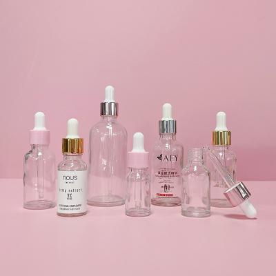 Cina Bottiglia di lusso rotonda 5ml 10ml 15ml 30ml 100m del contagoccia di occhio di vetro di rosa di pendenza del siero in vendita