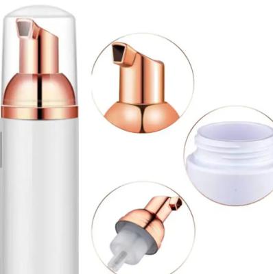 China garrafa de espuma 30ml 50ml 2oz 80ml 100ml PET dispensador de sabão cosmético ouro rosa garrafa de bomba de espuma branca à venda