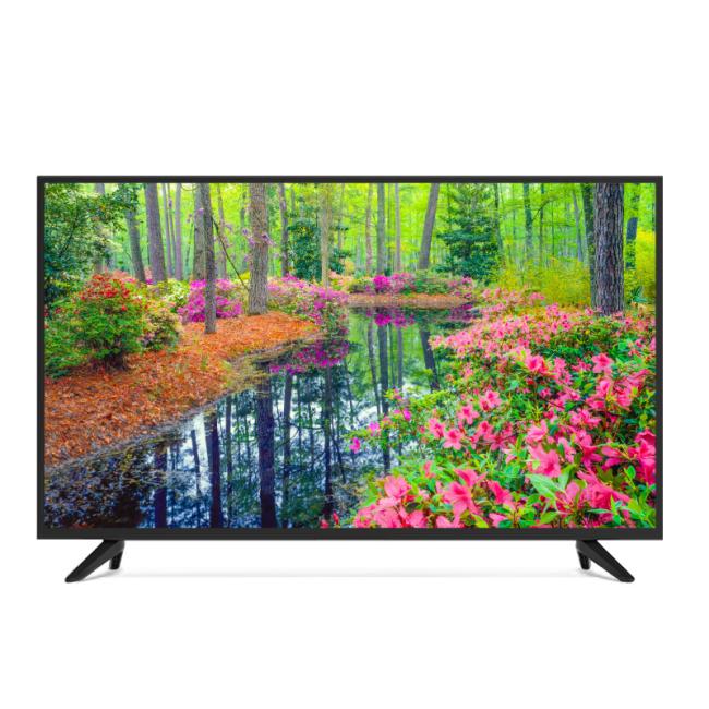 24-inch LED TV displaying menu interface with Android 12 system