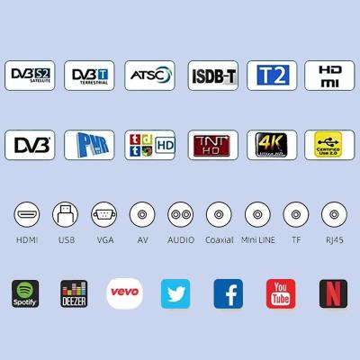 China 75 85 100'' Double Glass TV 4K UHD Smart Android TV Screen Tempered Glass Large Screen for sale
