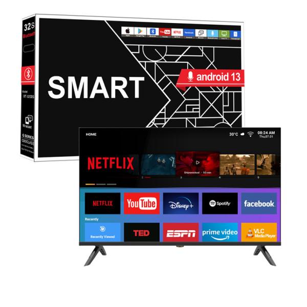Quality 55 Inch Smart TV 4K HD FHD UHD Android 32 40 43 50 65'' LCD LED Frameless Television for sale