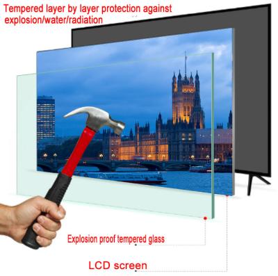 China 100'' Smart Android LCD LED 4K Double Tempered Glass TV Screen Television HD for sale
