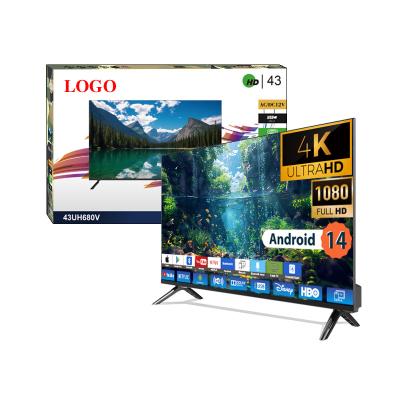 中国 スマートLEDテレビ 32 40 50 55 65インチ Android FHD UHD 4K 2K WiFi テレビ 販売のため
