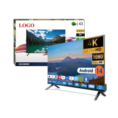 Cina 32 40 50 55 65 pollici 4K UHD Smart LED Android TV Home Theater Display in vendita