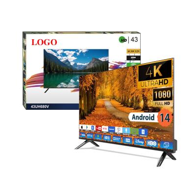 Cina Smart TV LED Android 4K 32 40 50 55 65 Pollici UHD WiFi Design Slim in vendita