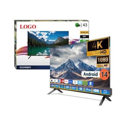 Cina 32 40 50 55 65 pollici UHD 4K Smart LED TV Android Schermo a bordo sottile in vendita
