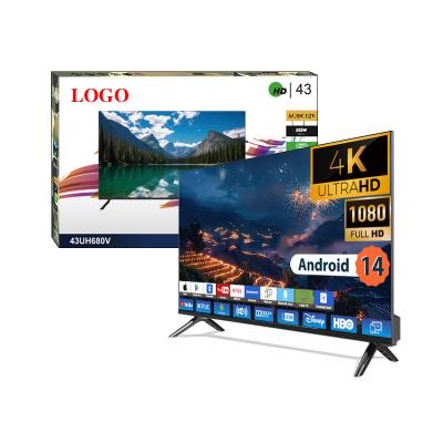Cina Smart TV 32 40 50 55 65 pollici LED UHD Android WiFi 2K 4K Display piatto in vendita