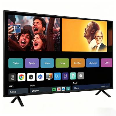 China Accept Custom 4K Android Flat Screen TV Smart 43 50 55 65 75 Inch LED TVTelevisions Smart Tvs for sale