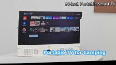 24inch Portable TV with Battery, ATSC 1080P for Camping Car