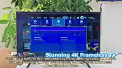Smart TV with a metal frame