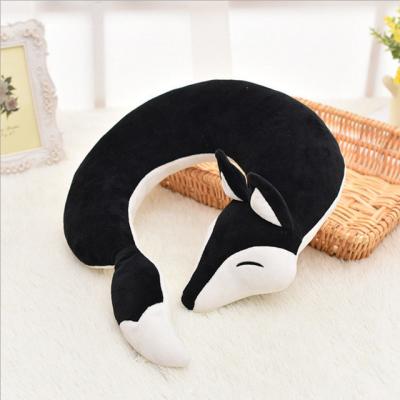 China Lovely Fox Animal Cotton Plush U Shape Neck Pillow Travel Car Home Pillow Nap Pillow Health Care for sale