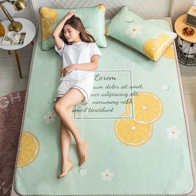 China 3D printing Summer sleeping mat Summer foldable bedding mattress Cold mat with ice silk Bed Sheet for sale