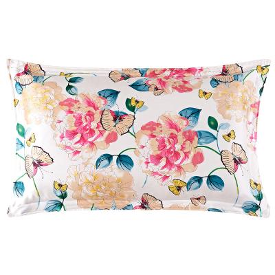 China Fancy printed Silk Pillowcases Mulberry Pillow Case without Zipper for Hair and Skin Hypoallergenic poszewki na poduszki for sale