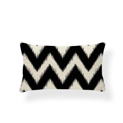 China decorative Cushion Cover Geometry cushion pillow cover Nordic Decoration Throw Pillow Covers Zigzag 30X50 Cotton Linen for sale